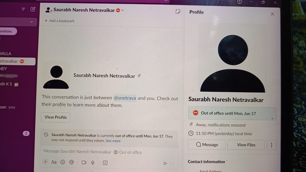 Saurabh Netravalkar's slack status says Oracle techie did not see USA ...
