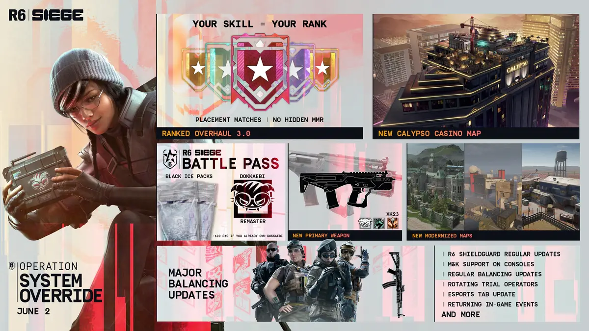 Rainbow Six Siege Reveals Year 11 Season 2: Ranked 3.0 and Calypso Casino